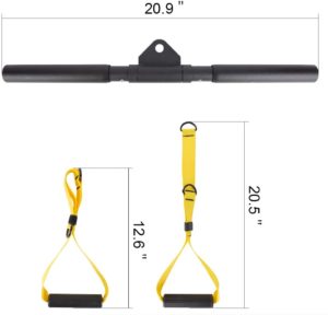Clevefit Cable Machine Attachments Rowing Handle Detachable...