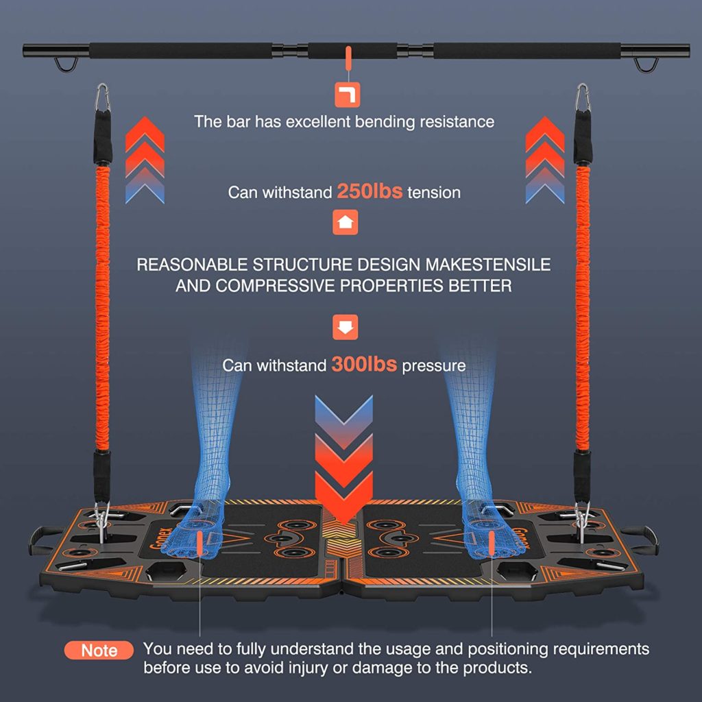 Gonex Portable Home Gym Workout Equipment with 10 Exercise...