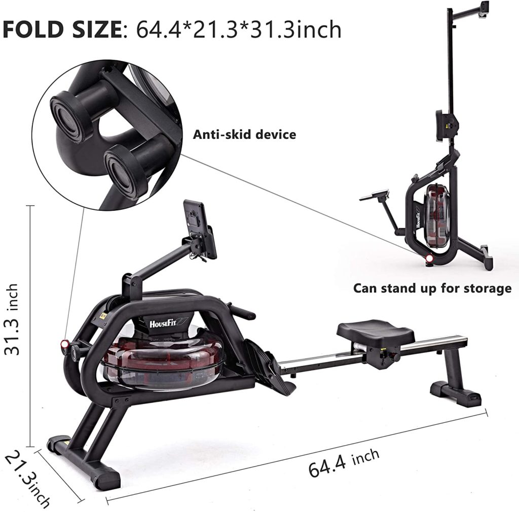 HouseFit Water Rower Rowing Machine 330Lbs Weight Capacity for Home