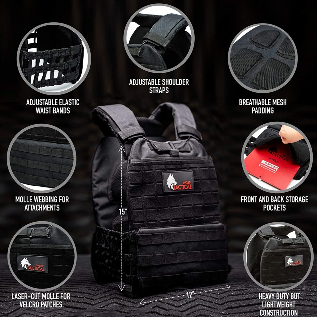 WOLF TACTICAL Adjustable Weighted Vest – WODs, Strength and ...