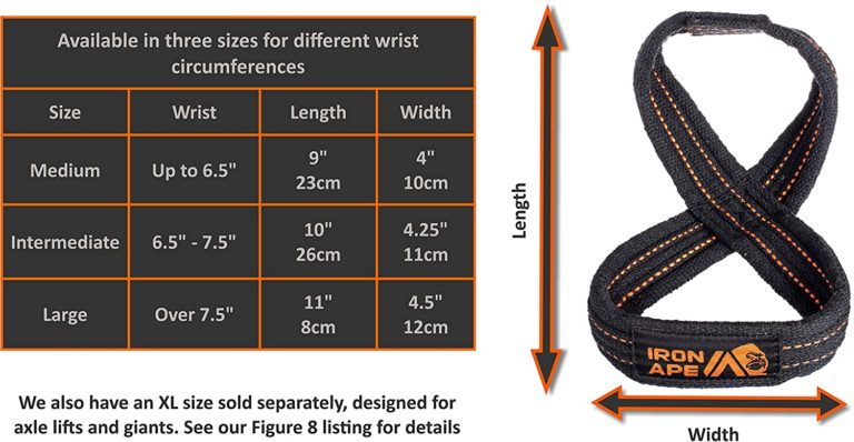 IRON APE Figure 8 Straps and Traditional Weightlifting Wrist Straps for...