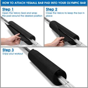 Yes4All Barbell Foam Nylon Bar Pad/PVC Bar Pad - 16 inches neck and...