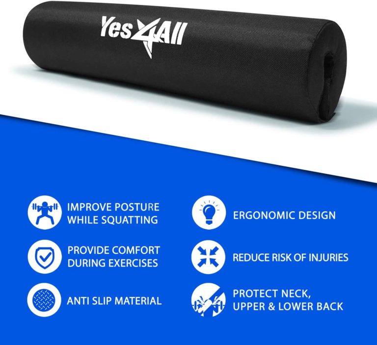 Yes4All Barbell Foam Nylon Bar Pad/PVC Bar Pad - 16 inches neck and...