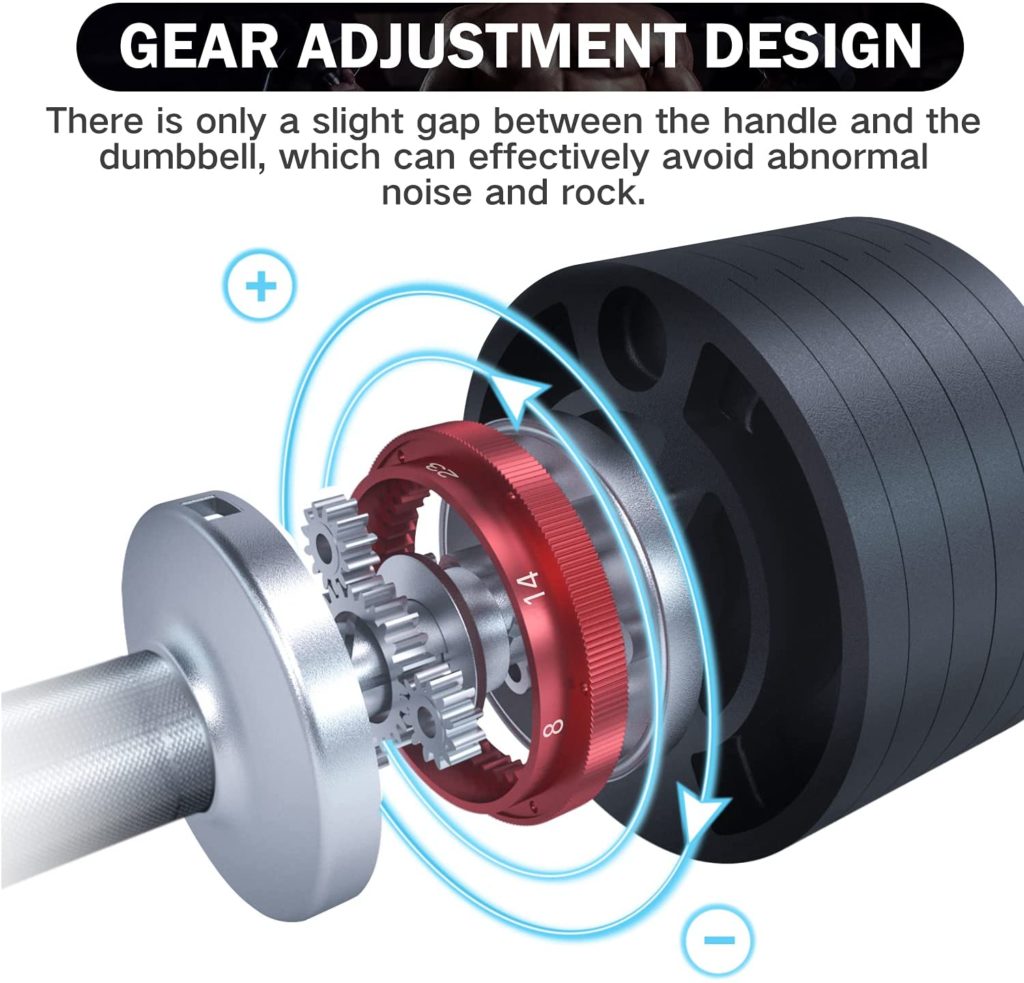 Loyo Adjustable Dumbbell Fast Adjustable Weights Dumbbell Set 50lbs...