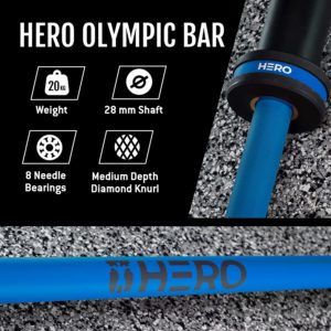 Hero Barbell Co. Cerakote Olympic Competition Barbell for Weightlifting...