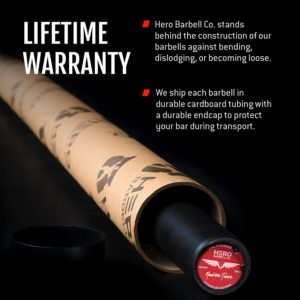 Hero Barbell Co. Cerakote Olympic Competition Barbell for Weightlifting...