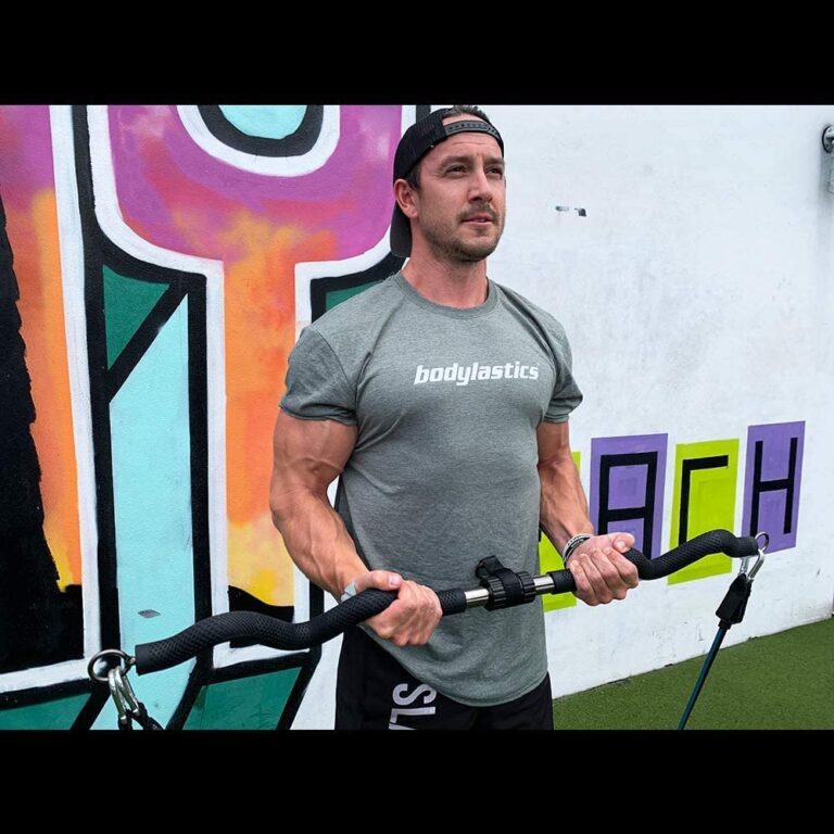 Bodylastics Resistance Band Bar, Curl Bar With Non-Slip Rubber...