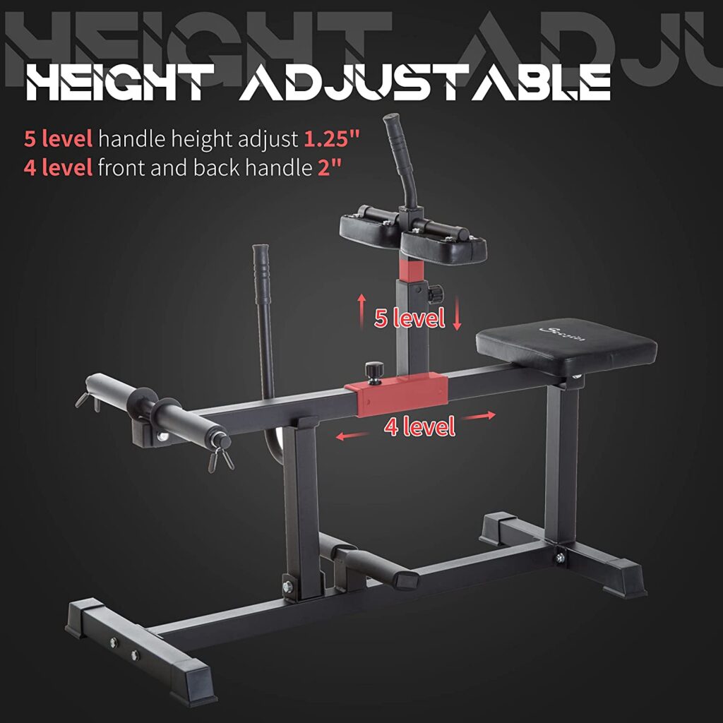 Soozier Adjustable Seated Calf Raise Machine Leg Press Machin...