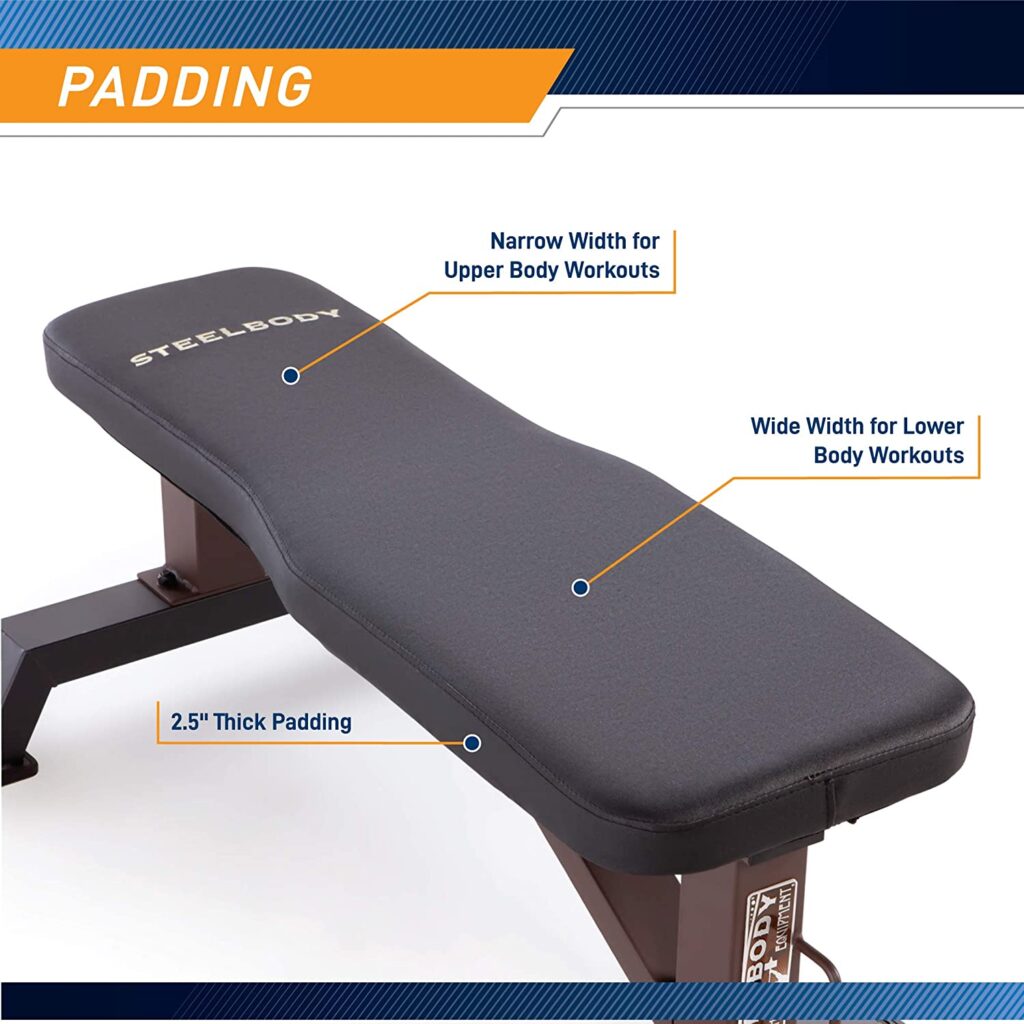 Steelbody Deluxe Versatile Rated 800 lbs Flat Utility Workout...
