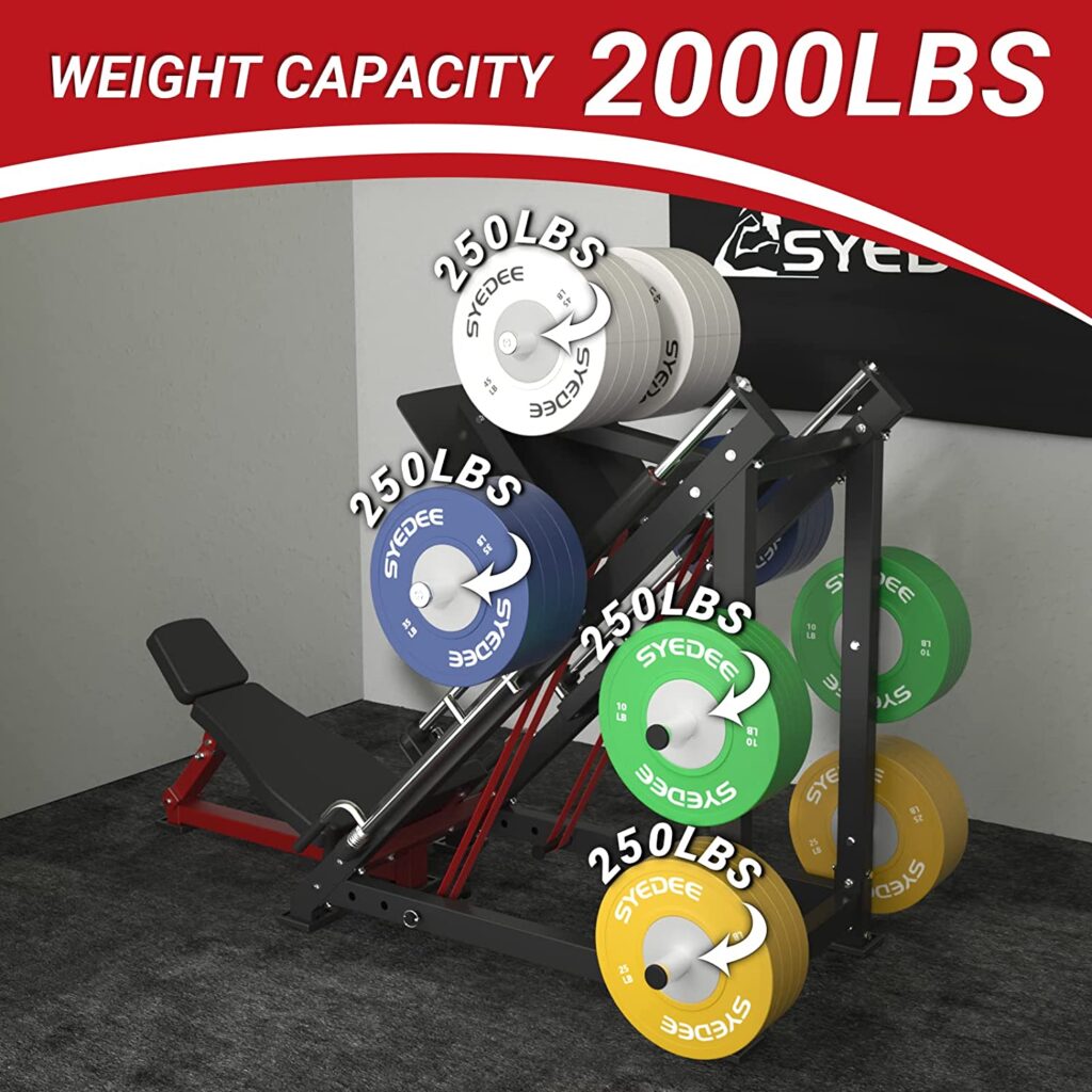 syedee Leg Press Machine with Calf Block, Adjustable Leg ...