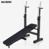 GORILLA SPORTS® Weight Bench with Barbell Rack - Adjust...