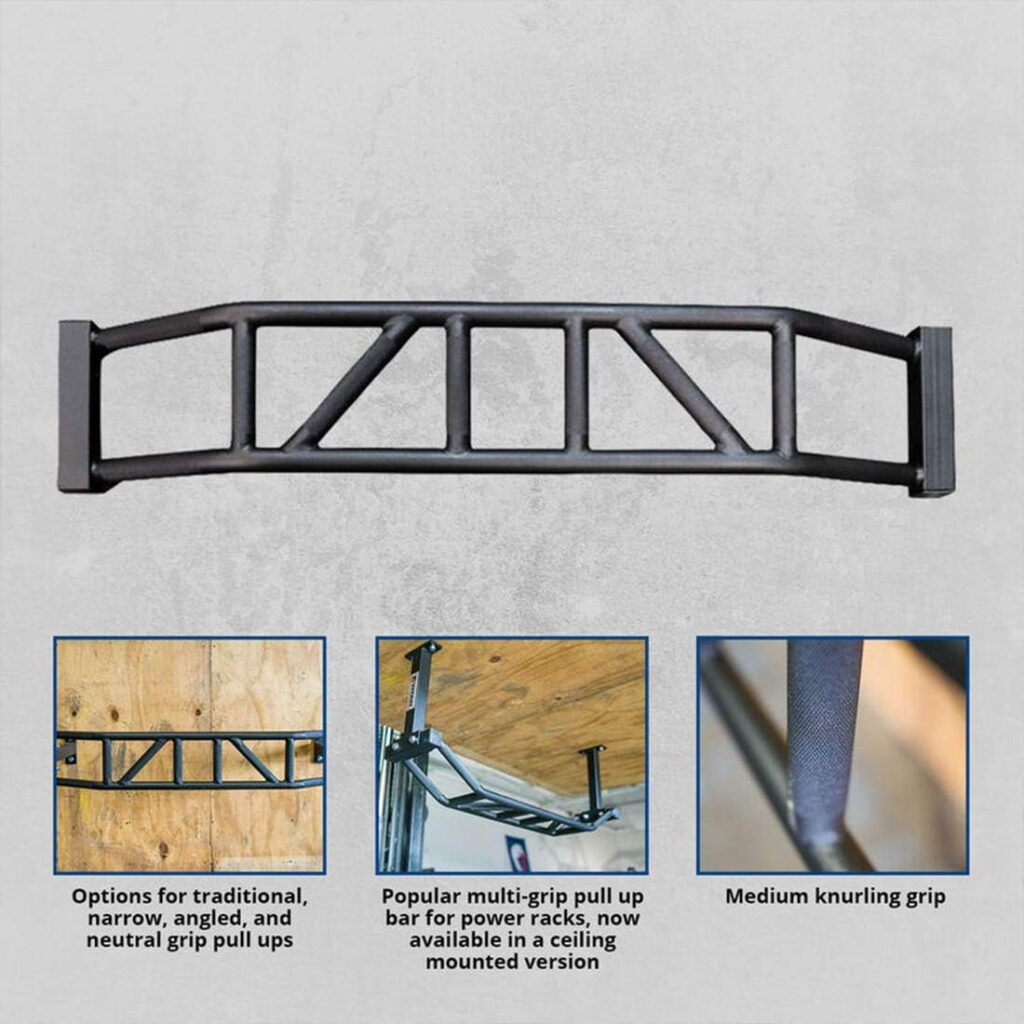 CEILING MOUNTED MULTI-GRIP PULL-UP BAR - GYM READY EQUIPMENT