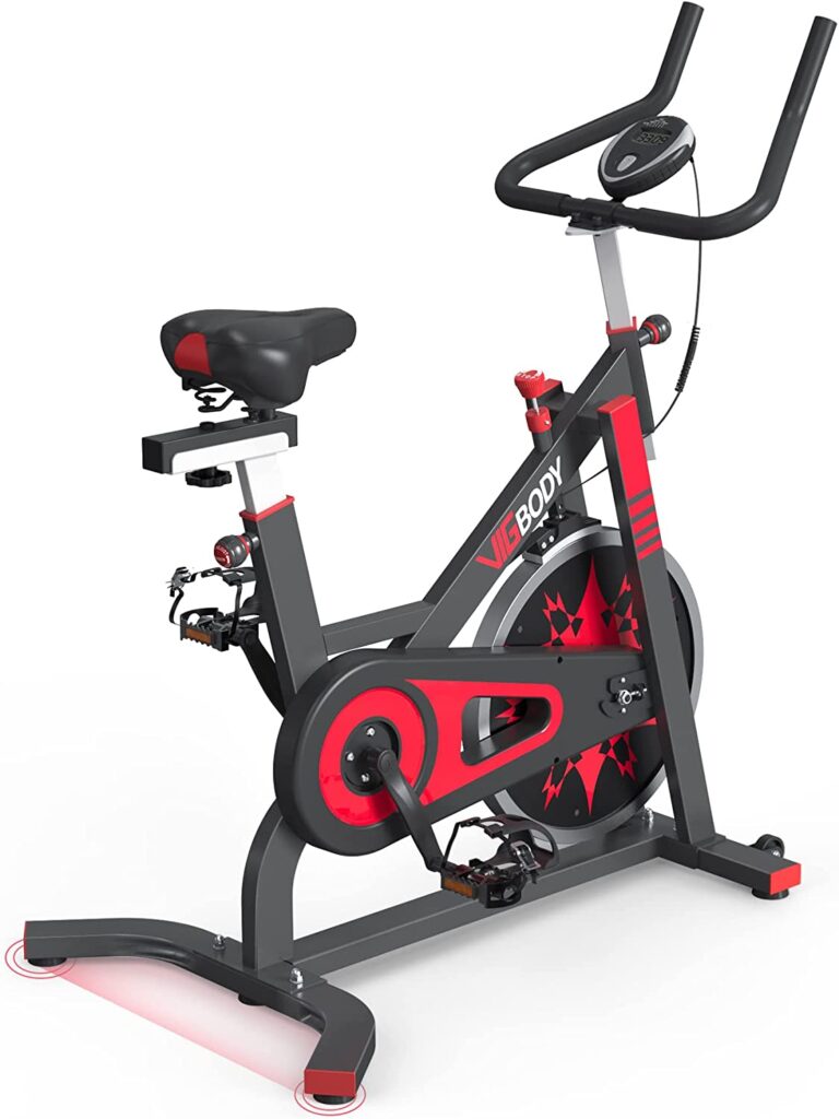 VIGBODY Stationary Exercise Bike Indoor Cycling Bike for...