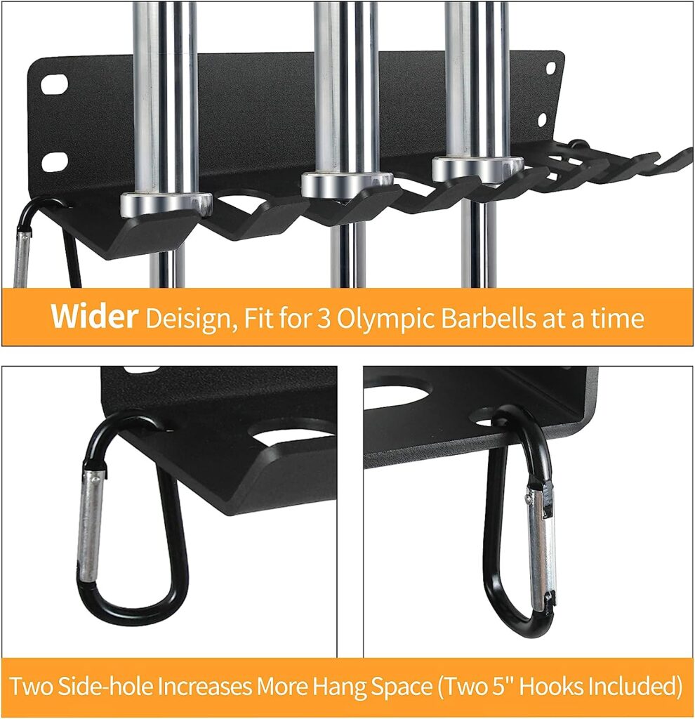 Vehcarc Home Gym Storage, Heavy-Duty Barbell Holder, Barbell...