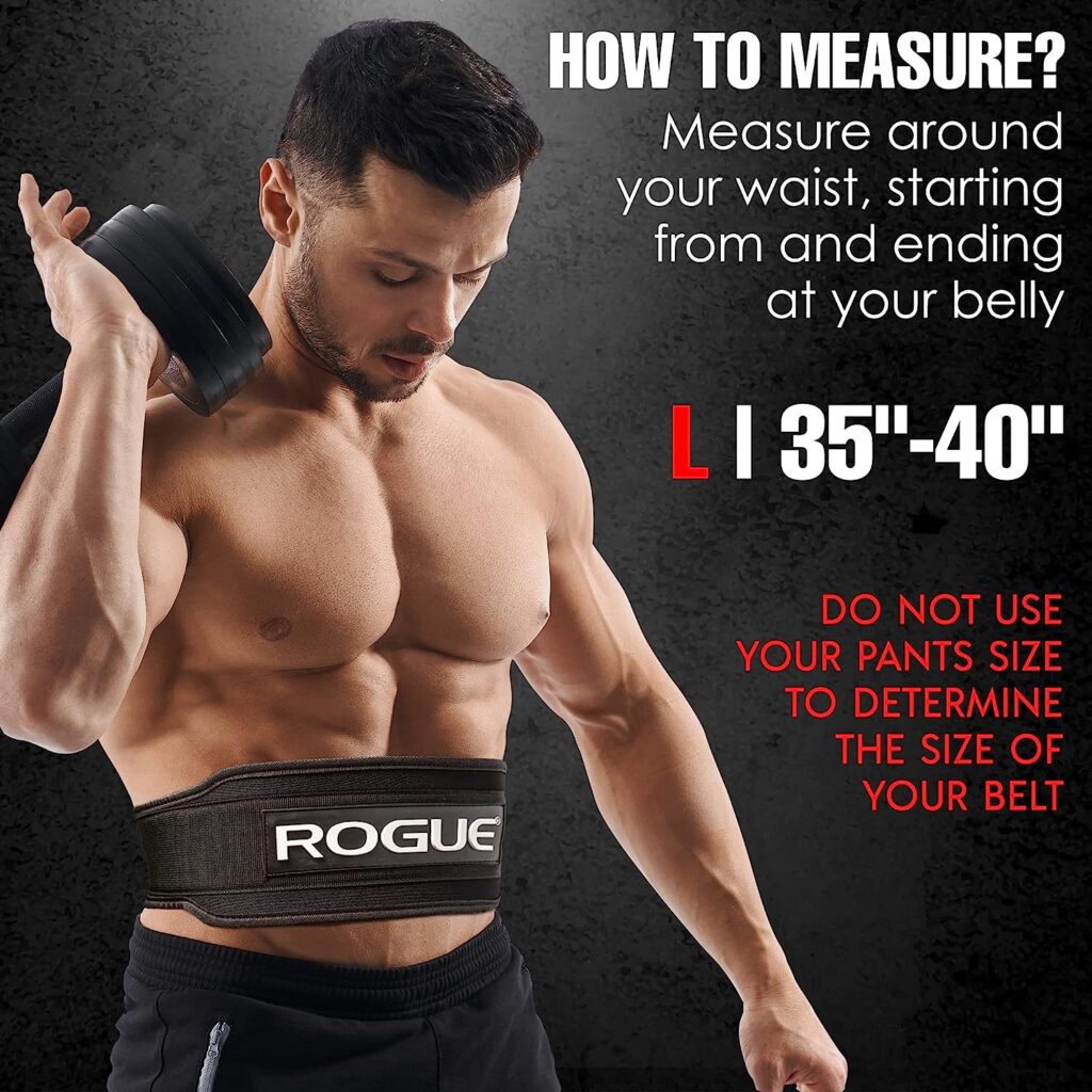 Rogue 5" Nylon Weightlifting Belt (Large) - GYM READY EQUIPMENT