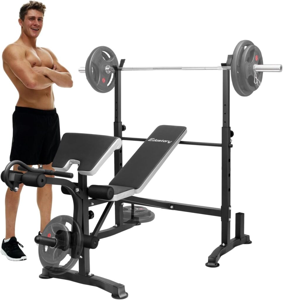 Edostory Olympic adjustable Weight Bench Set, Workout ...