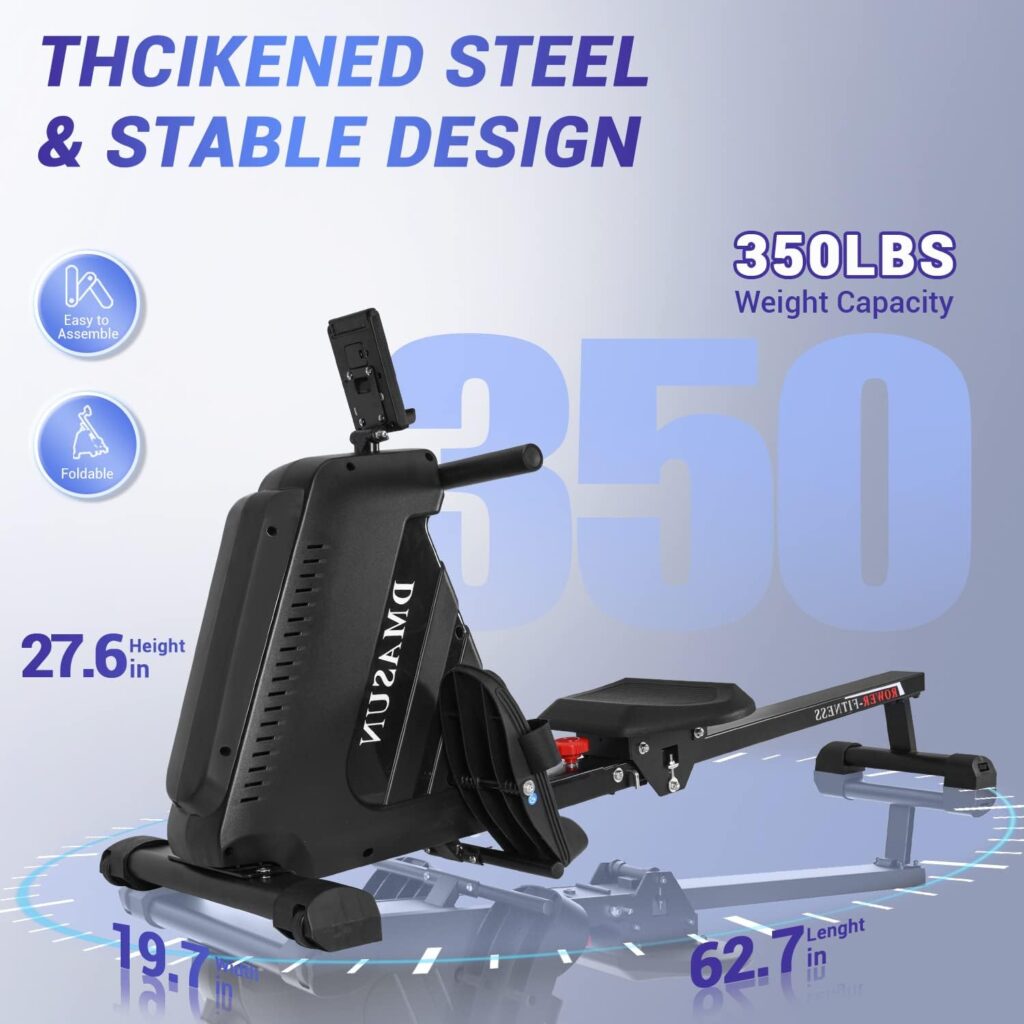 Rowing Machine, DMASUN Magnetic Rower 350 LB Weight ...