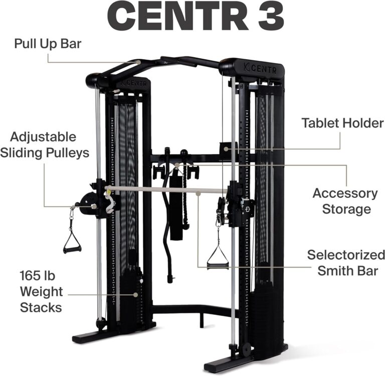 Centr 3 Home Gym Functional Trainer with Selectorized Smith ...