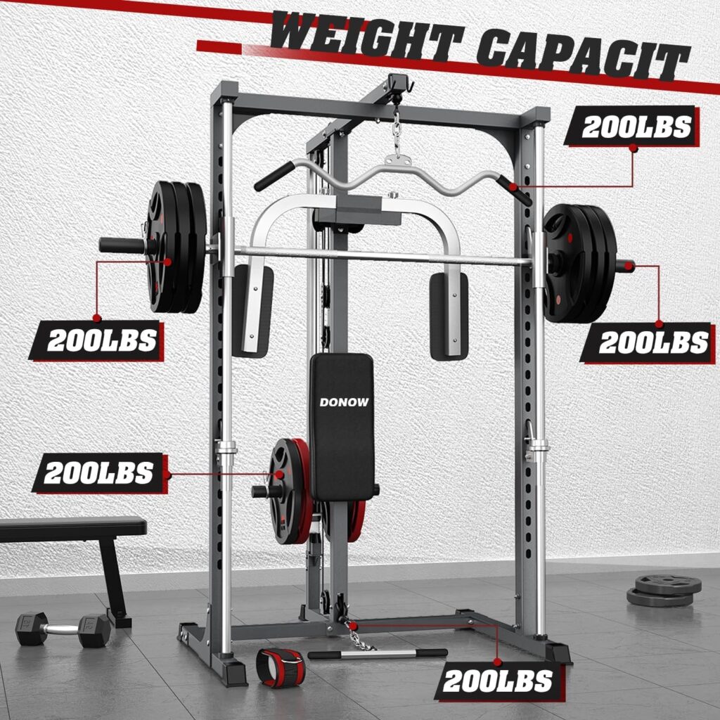 DONOW Smith Machine Power Cage Power Rack Squat Rack ...