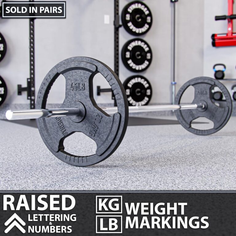 Synergee Cast Iron Weight Plates with 1” Opening for Body...
