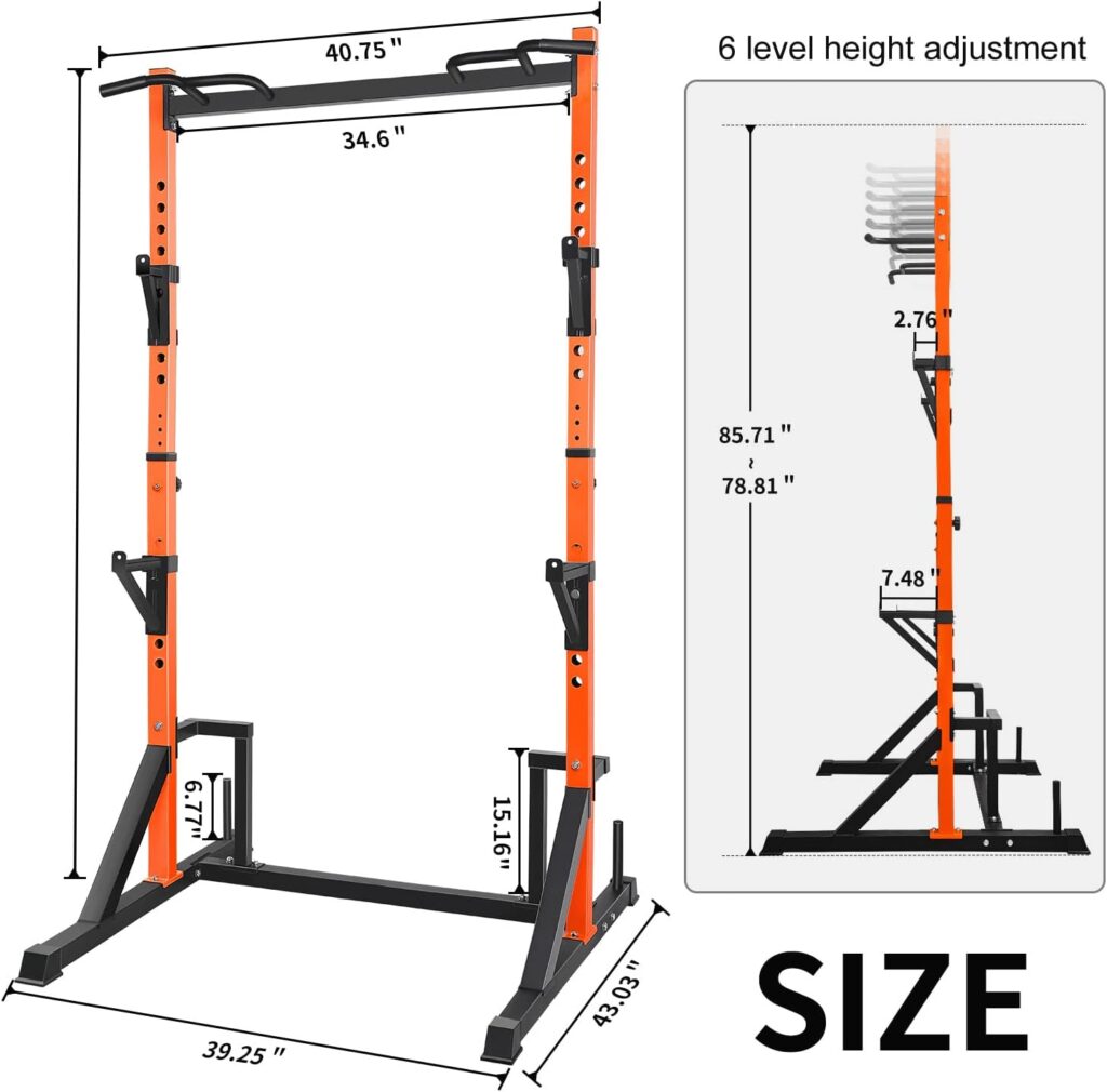 CANPA Multifunction Power Rack with Pull up Bar, Heavy Cap...