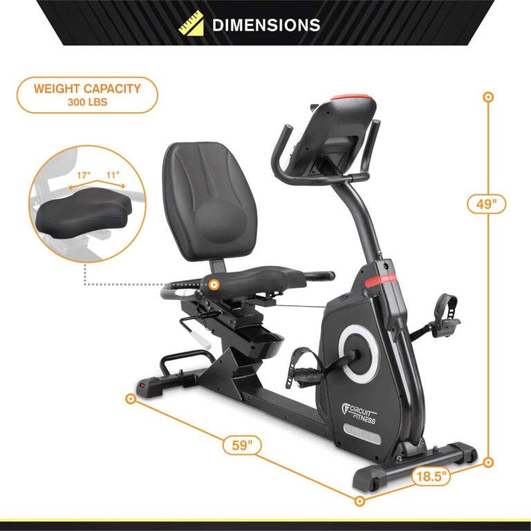 Circuit Fitness Recumbent Magnetic Exercise Bike with 15 ...
