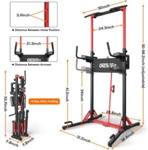 ONETWOFIT Power Tower Pull Up Bar Station, Multi-Function...