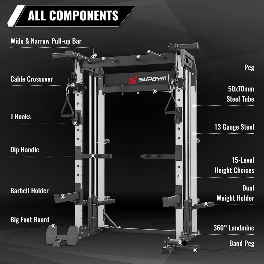 SUPGYM Multi-Functional Power Rack PS1A, Squat Rack Home...