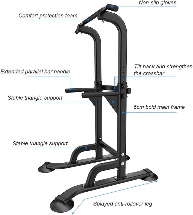 SogesPower Power Tower Dip Station Pull Up Bar for Home Gym...