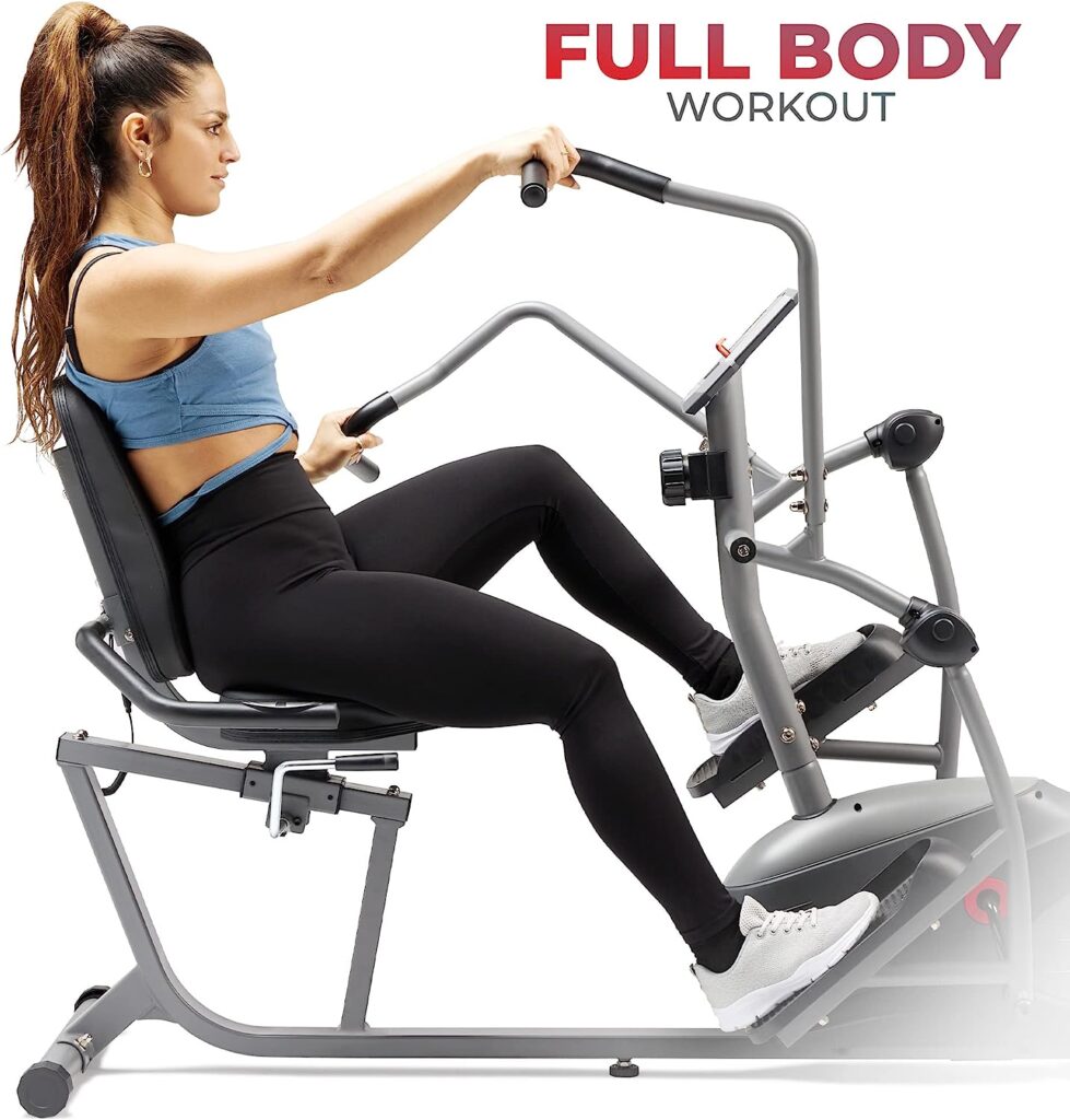 Sunny Health & Fitness Compact Performance Recumbent Bike...