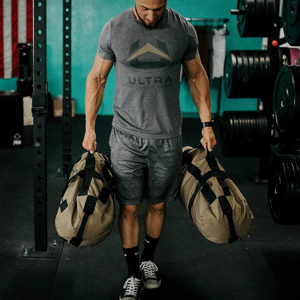 Ultra Fitness Workout Exercise Sandbags - Heavy Duty Sand...