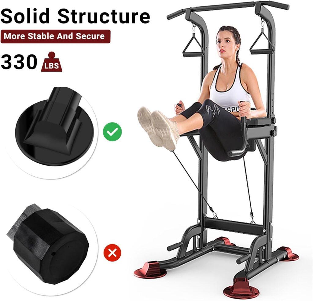 WMK Power Tower Dip Station Pull Up Bar for Home Gym ...