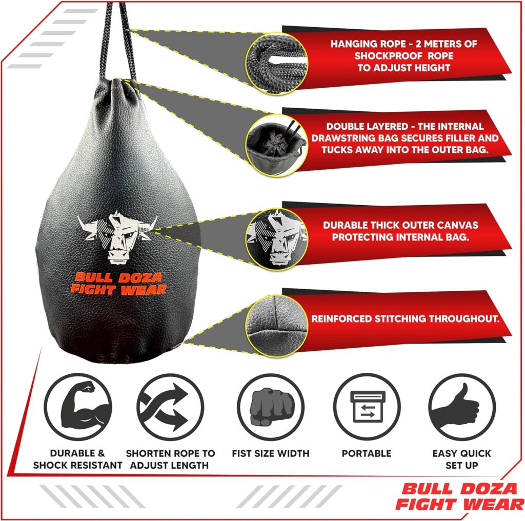 Bull Doza Fight Wear Slip Dodge Reaction Bag - Fist Width - 1kg...