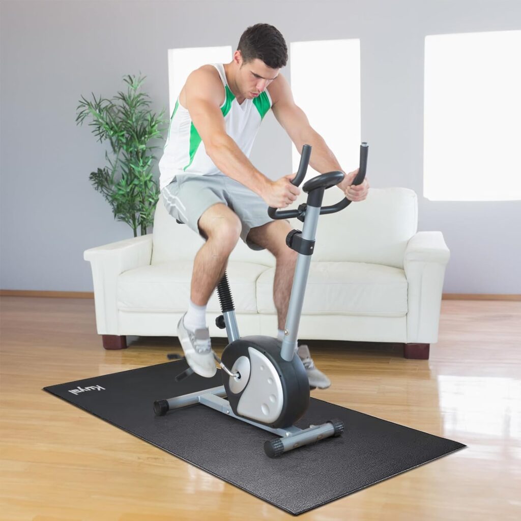 Kuyal Bike Mat Compatible with Recumbent Bikes & Treadmill