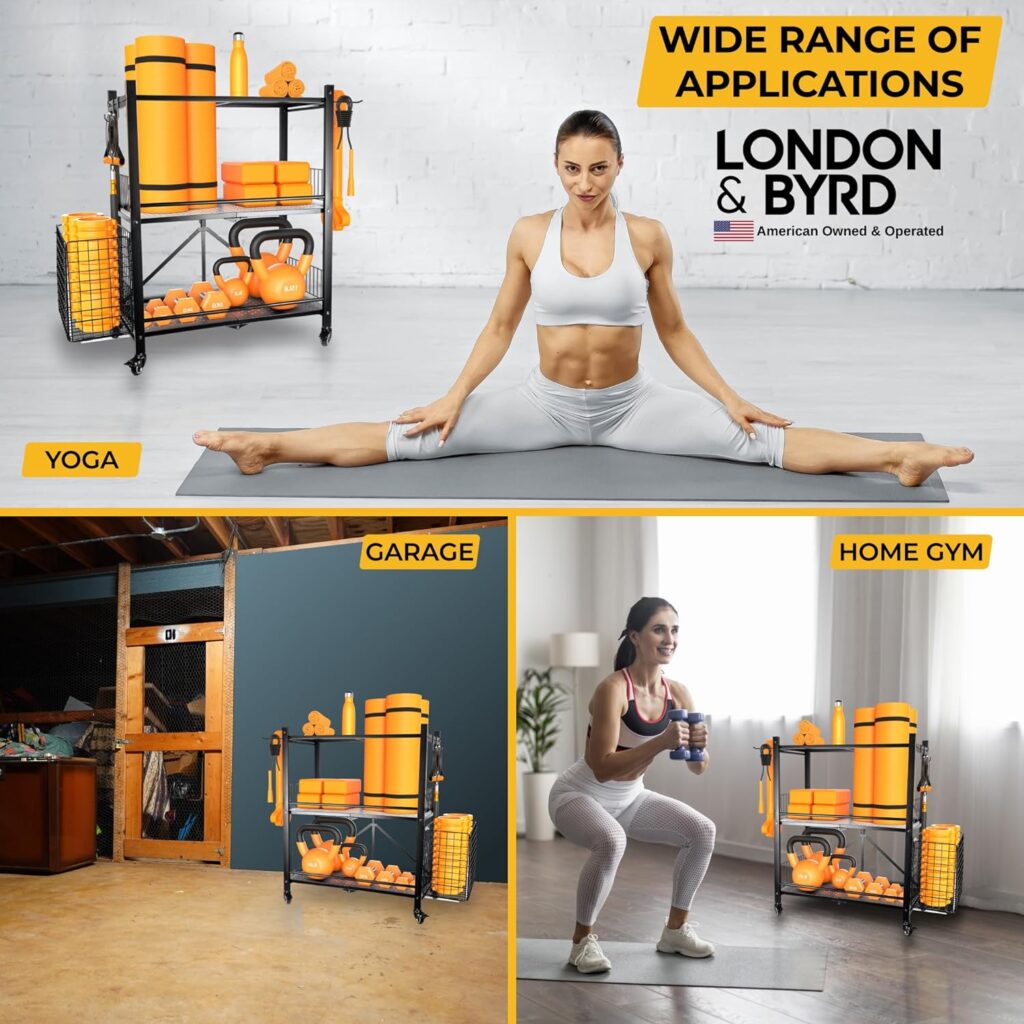 London & Byrd - Set up in minutes - Home Gym Storage Rack...