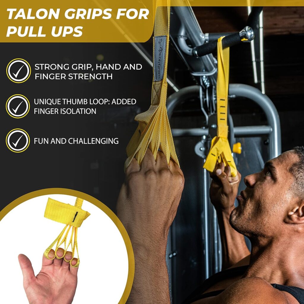 Talon Pull Up Grip Strength Straps - Nylon Finger and Thumb ...