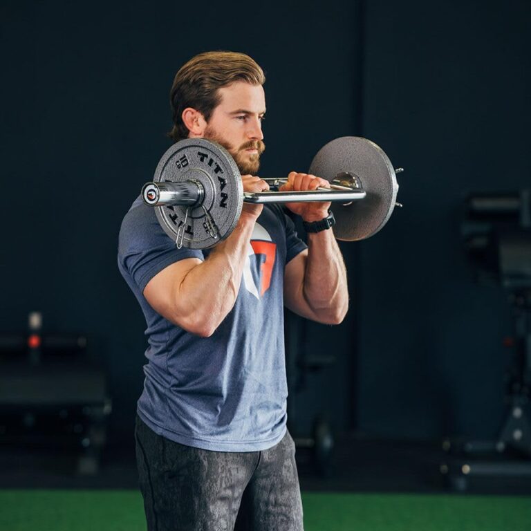 Titan Fitness 34" Olympic Triceps Bar, 200 LB Capacity, Chrome...