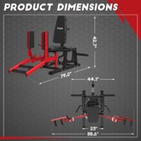 syedee Hip Abductor Machine, Plate-Loaded Inner and Outer...