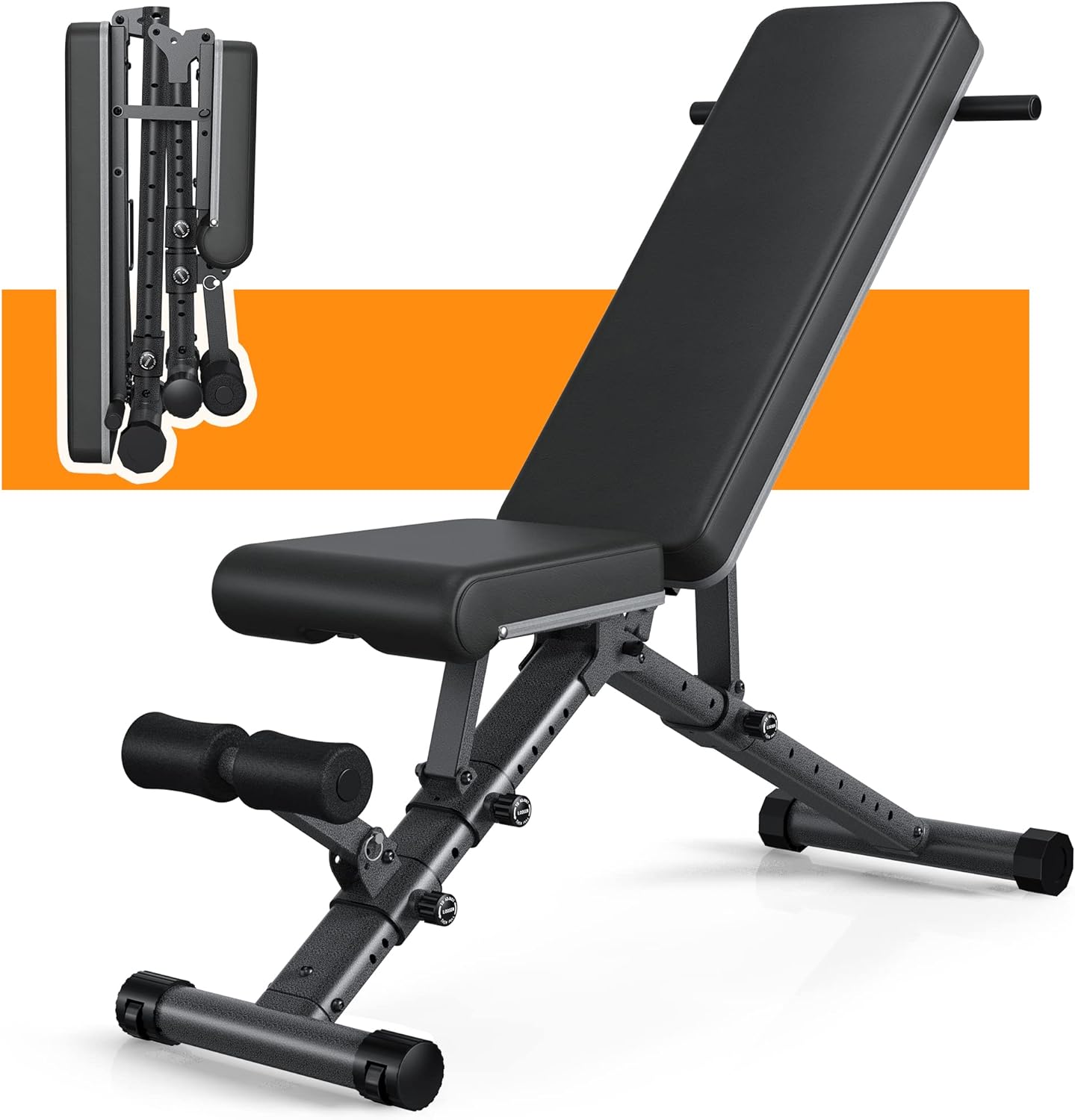 KURONO 90° Adjustable Weight Bench Workout Bench, 800 LB ...