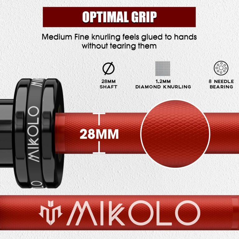 Mikolo 7ft Olympic Barbell, Barbell for Weightlifting and Power...