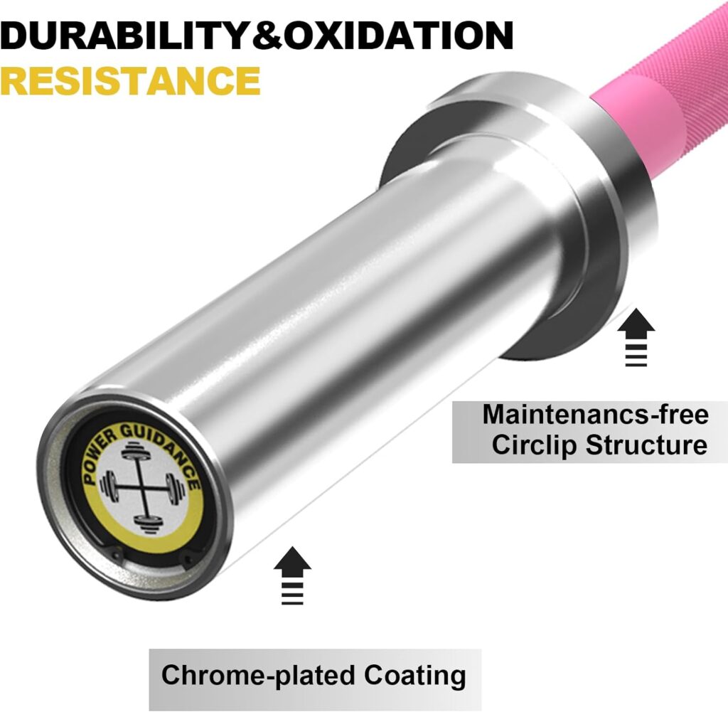 POWER GUIDANCE Chrome Olympic Barbell Bar, 2 Inch ...