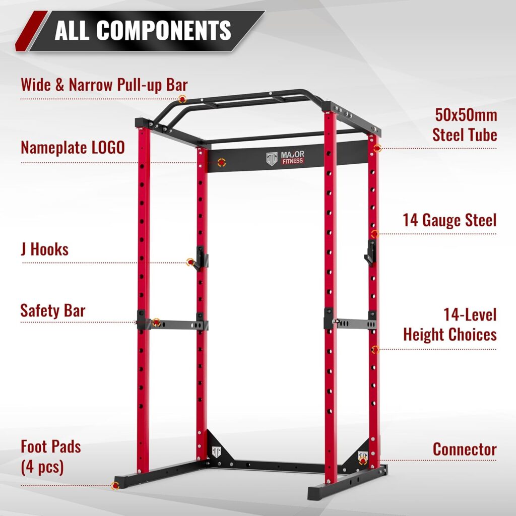 Major Fitness Power Cage, Raptor F16 Squat Rack All-in-One ...